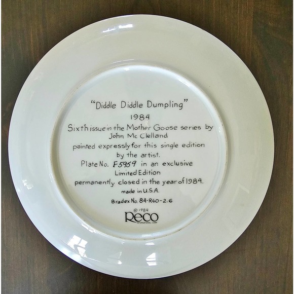 Reco | Accents | Vintage Reco Four 4 Plates Mother Goose Cottagecore ...